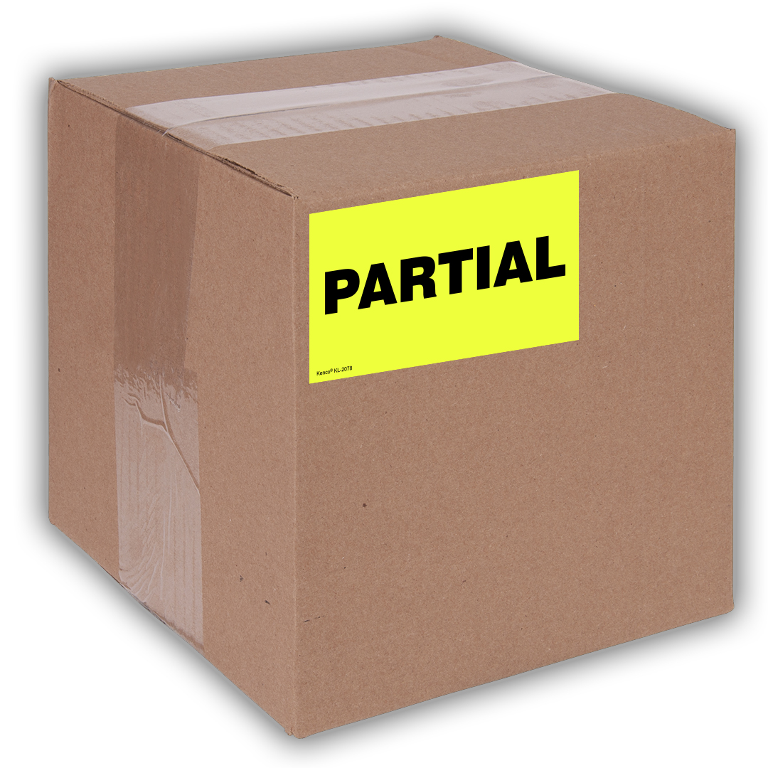 Partial" Fluorescent Shipping Label Stickers