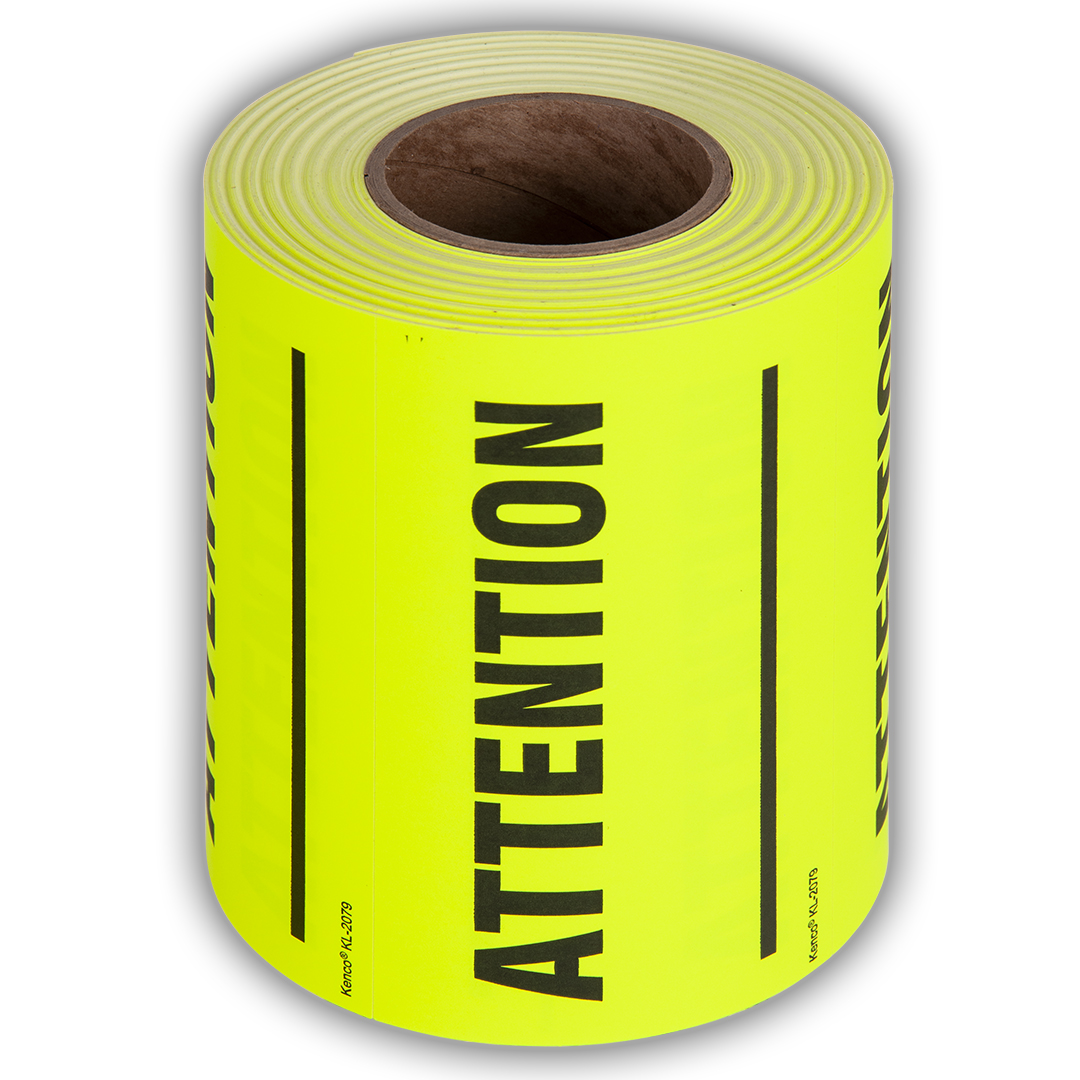Attention ___ Fluorescent Shipping Label Stickers