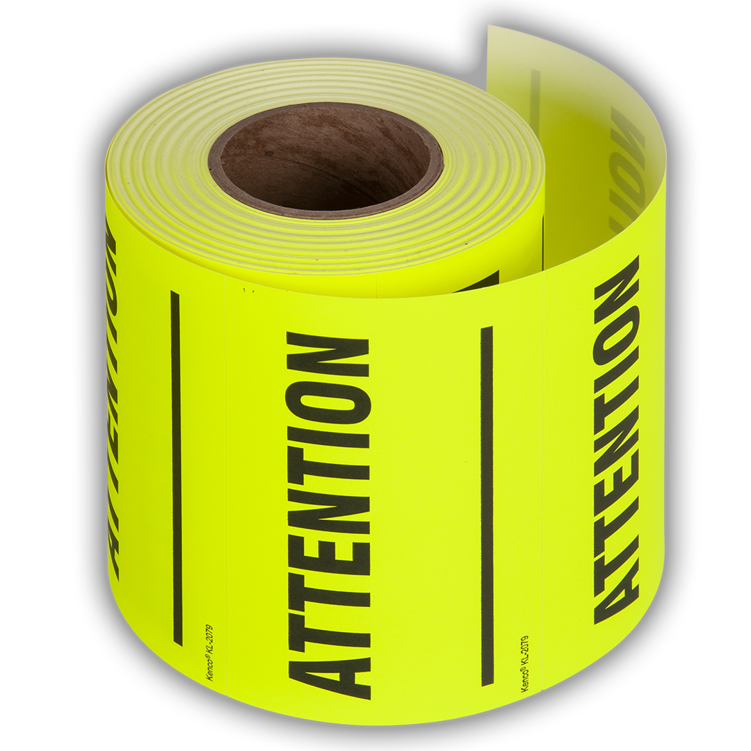 Attention ___ Fluorescent Shipping Label Stickers