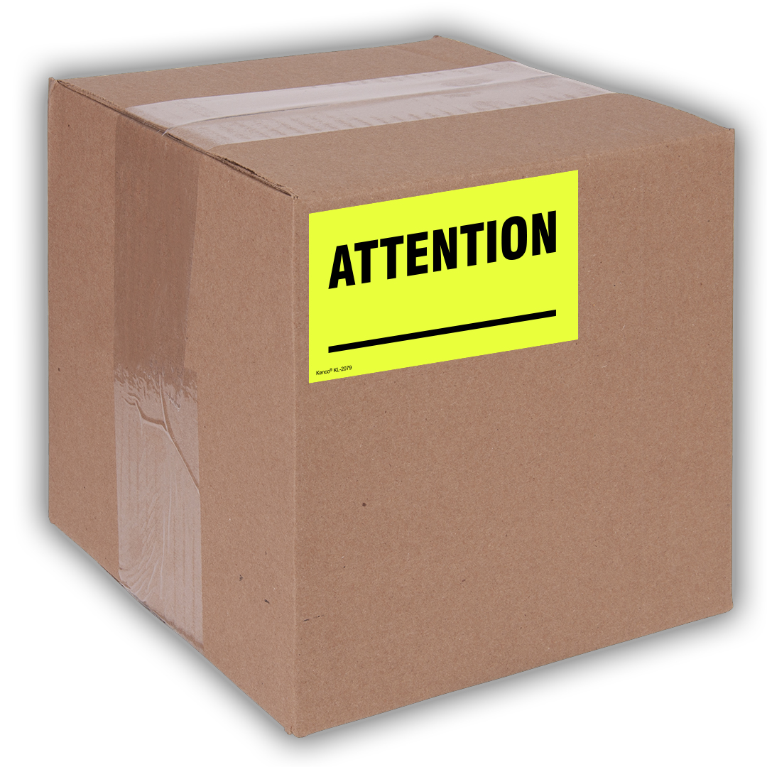 Attention ___ Fluorescent Shipping Label Stickers