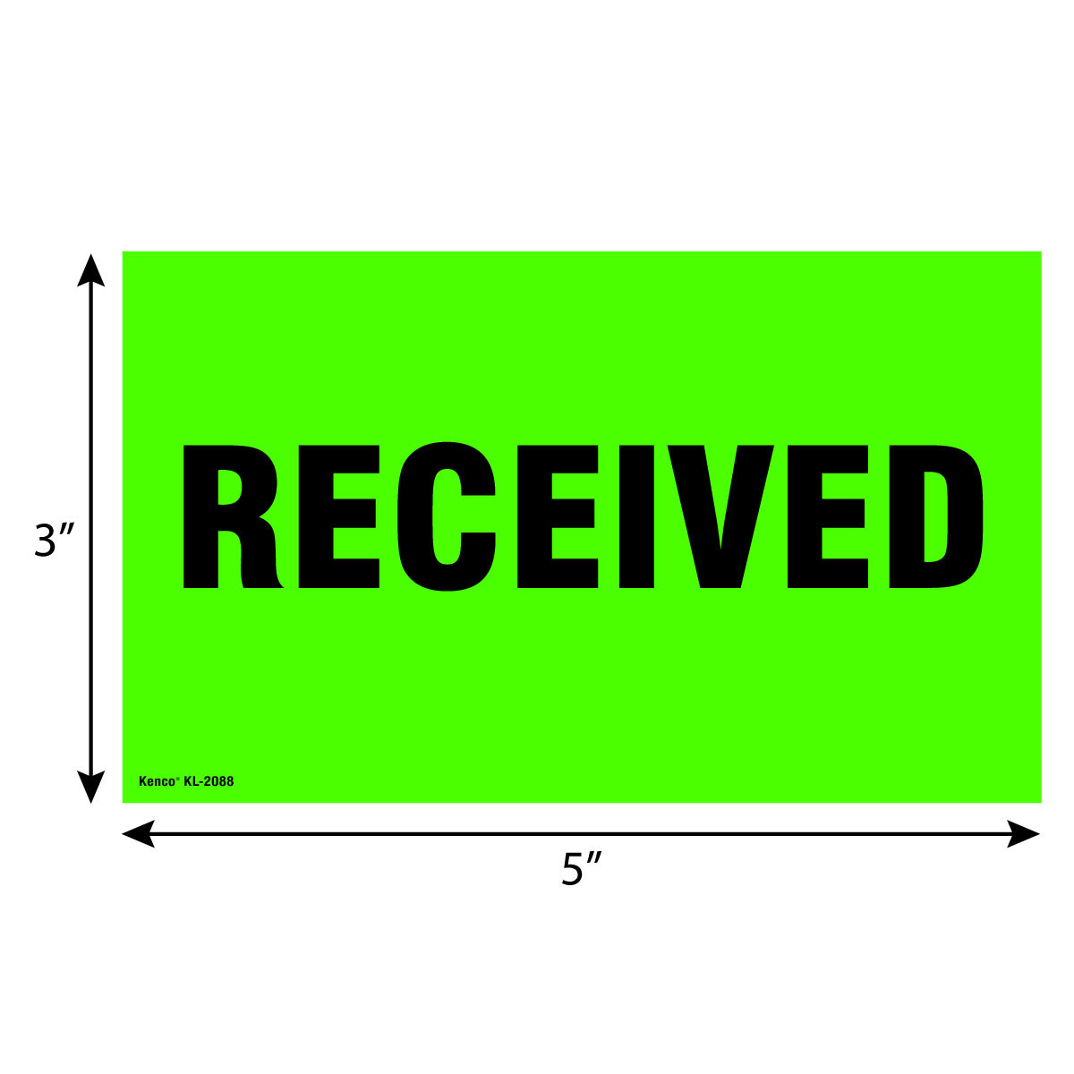 Received" Fluorescent Shipping Label Stickers