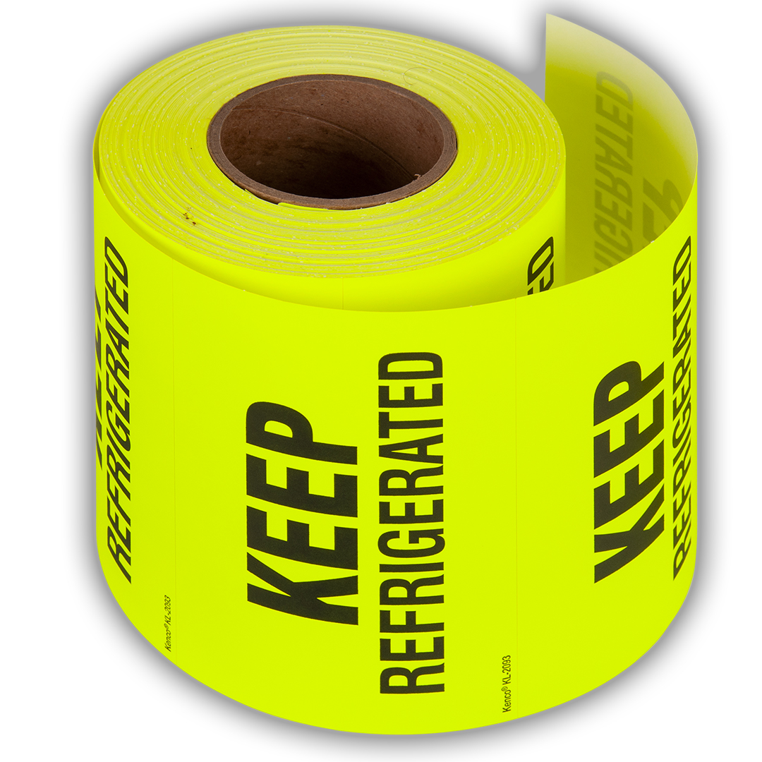 Keep Refrigerated Fluorescent Shipping Label Stickers