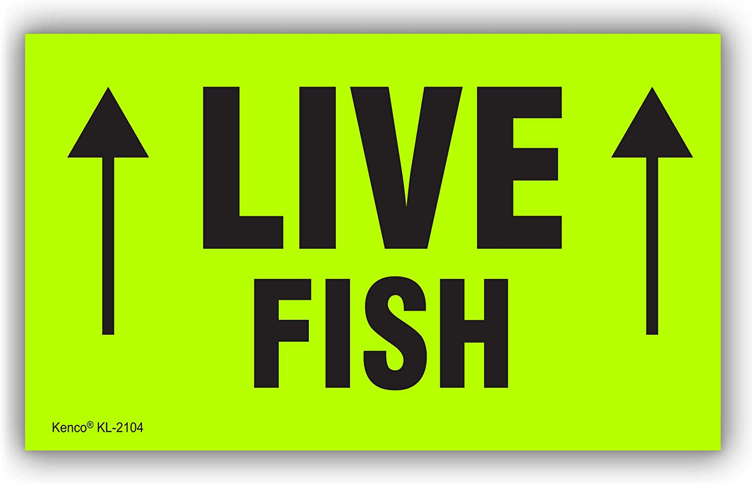 Live Fish Fluorescent Shipping Label Stickers