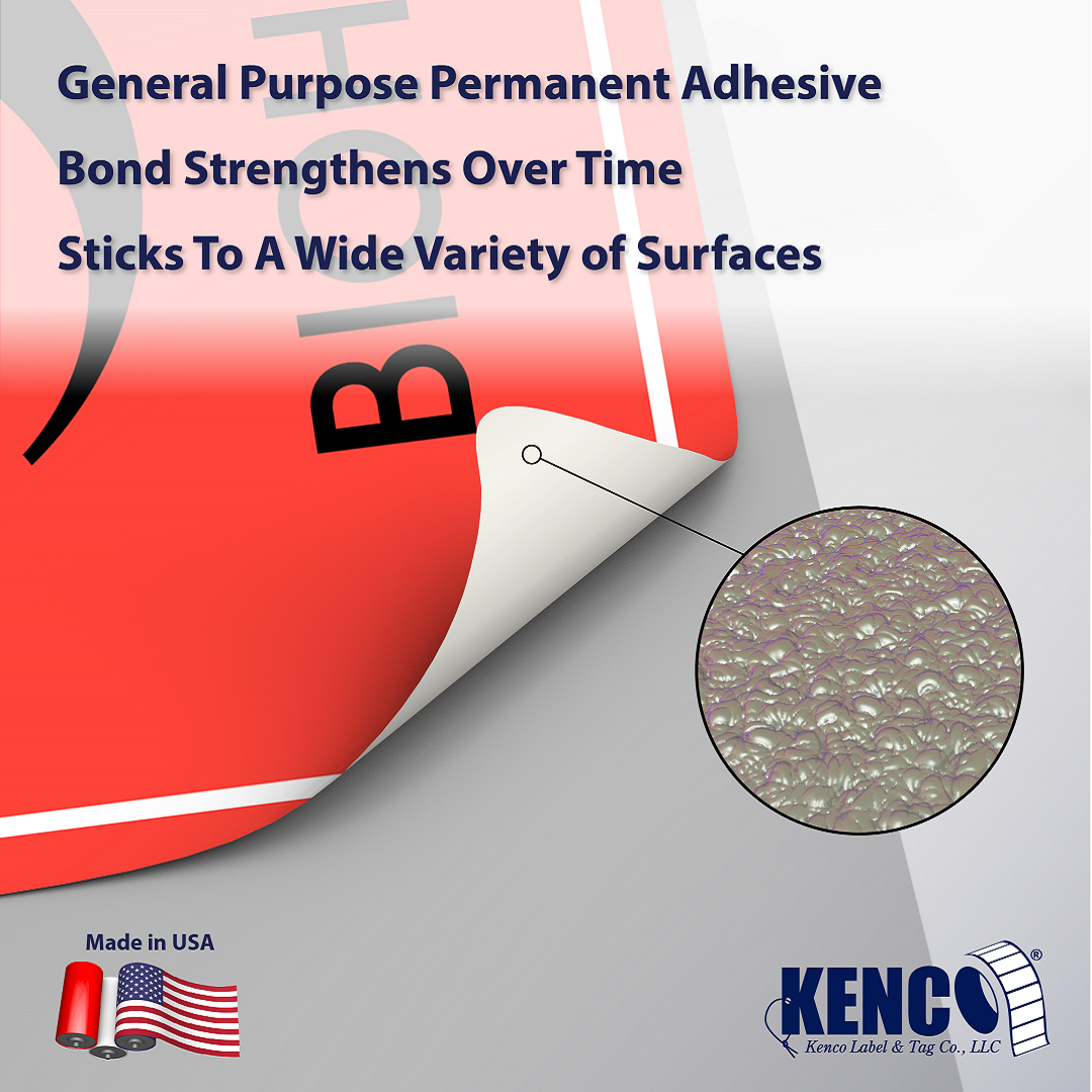 4" X 4" Round Corner Rectangle "BIOHAZARD" Labels