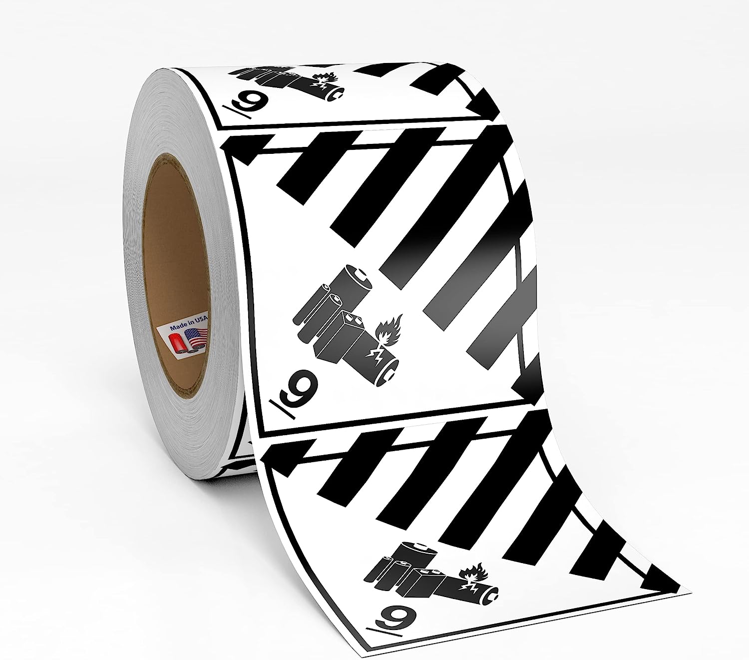 4" X 4" Hazard Class 9 DOT Lithium Battery 9 Labels