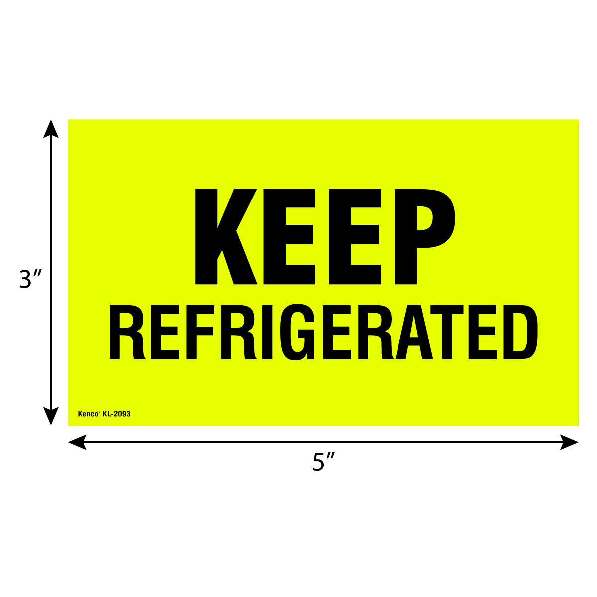 Keep Refrigerated Fluorescent Shipping Label Stickers