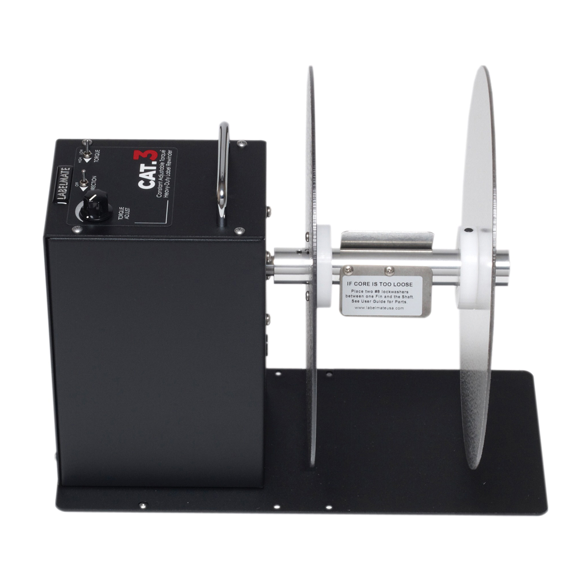 Standard Heavy-Duty Rewinder with fin style core holder for media up to ...