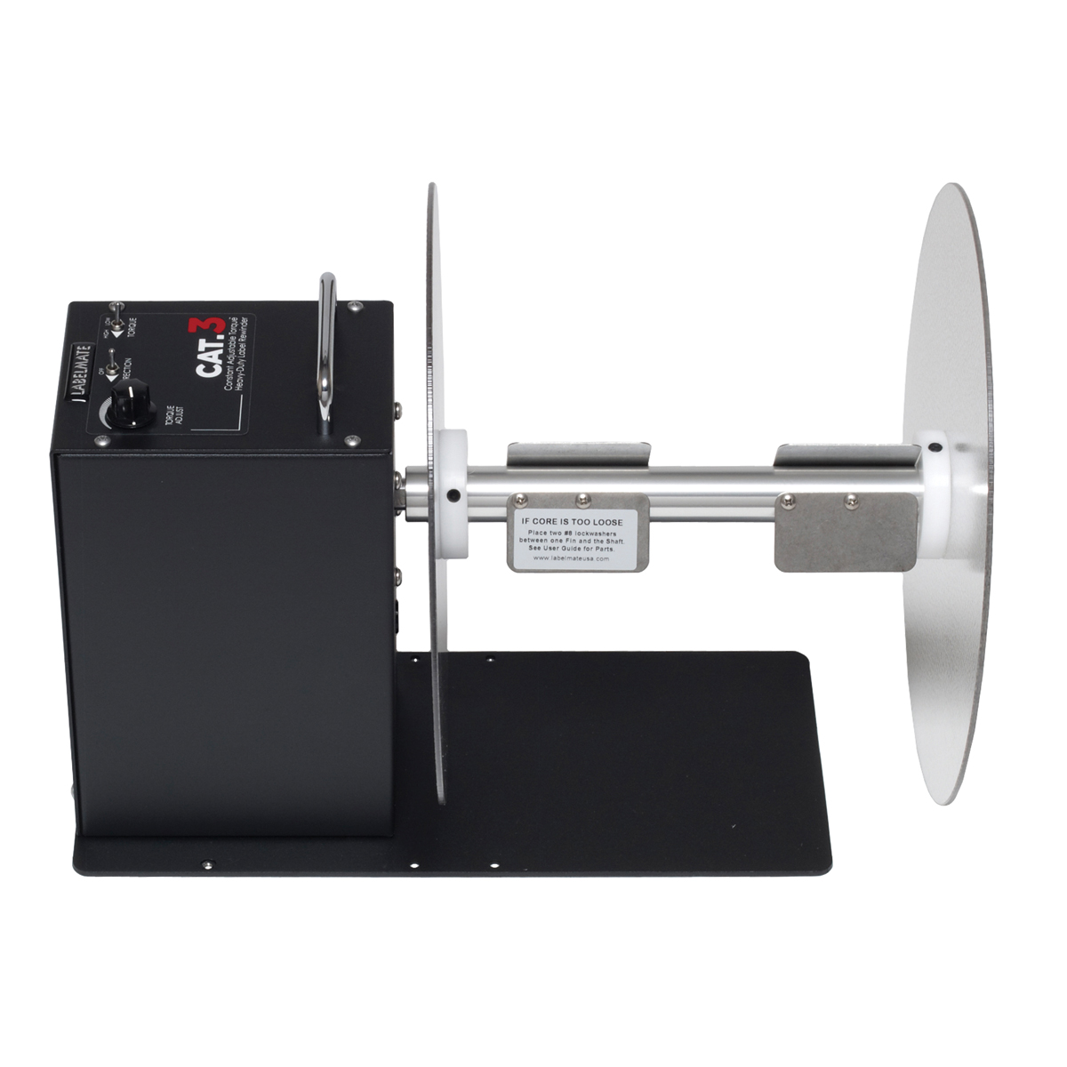 Standard Heavy-Duty Rewinder with fin style core holder for media up to ...