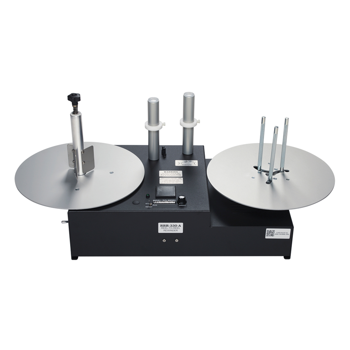 Reel-to-Reel Rewinder with Adjustable Core Holder, for media up to 6.5 ...