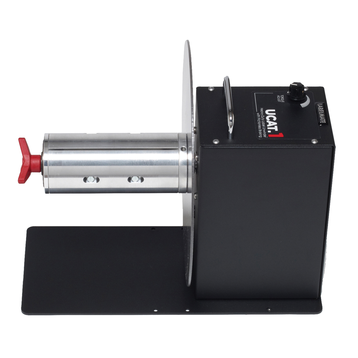 Non-Powered Label Unwinder with chuck style core holder for labels up ...