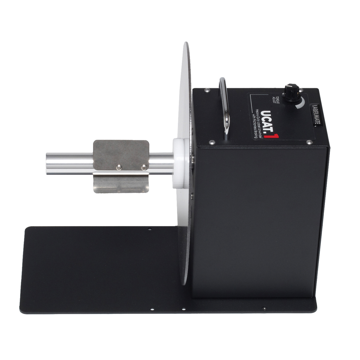 Non-Powered Label Unwinder with fin style core holder for labels up to ...