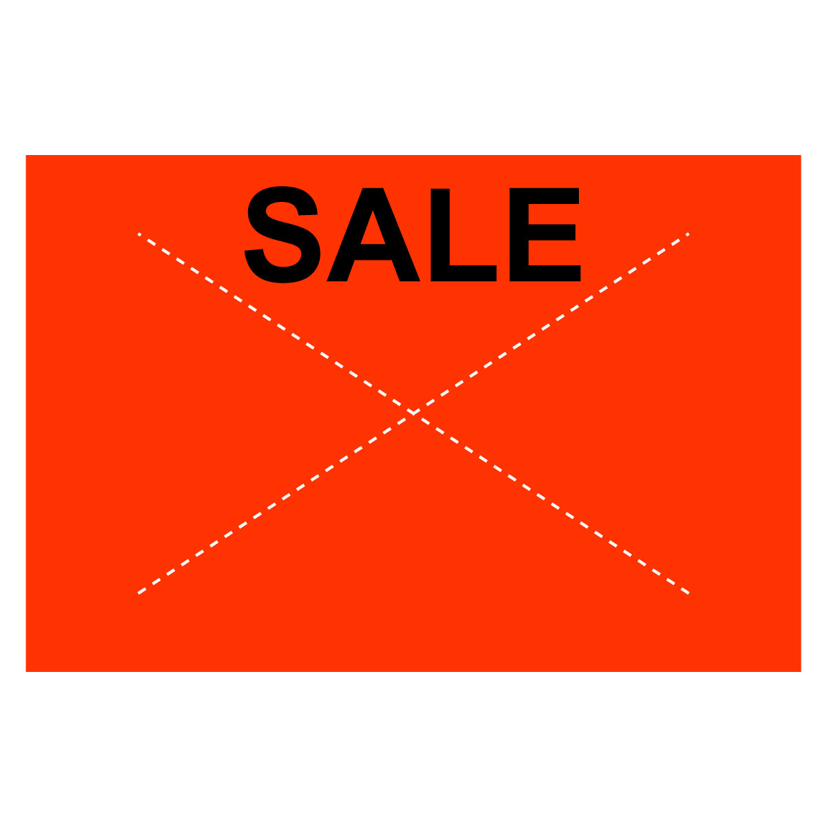 Black Print on Fluorescent Red "SALE" Labels to fit XL® Pro 18B/19B ...