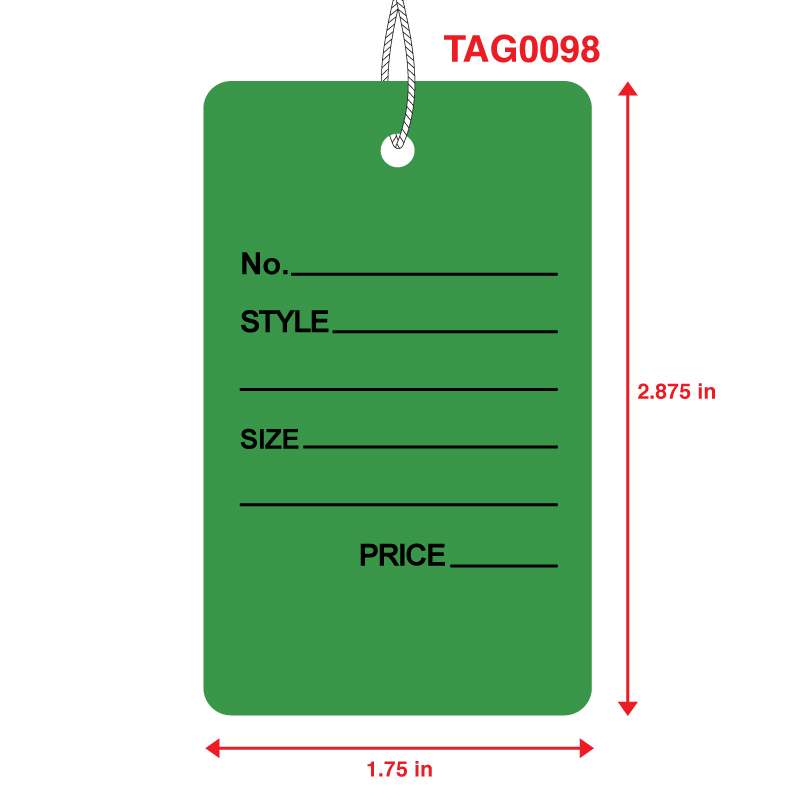 Large Pink Garment Merchandise Tag With String