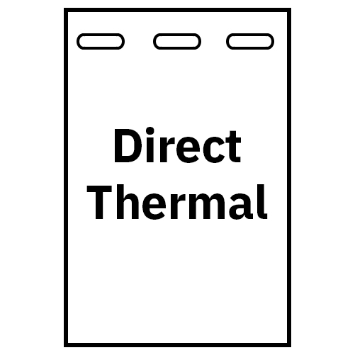 Kenco Standard Direct Thermal 4" x12" Event Badges (Double-Sided 4" x 6")