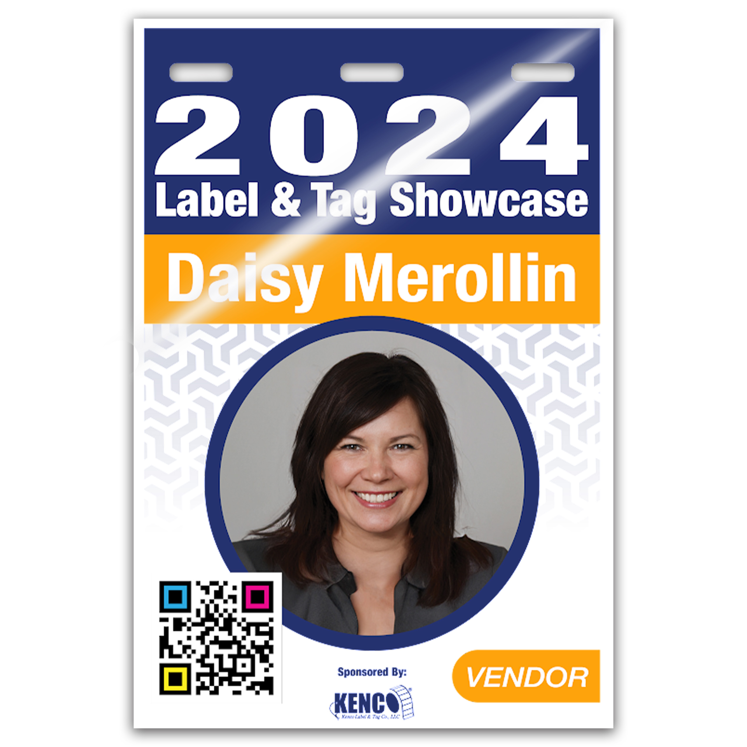 Kenco's ZionJet™ 4" x 12" Premium Gloss Inkjet Event Badges (Double ...