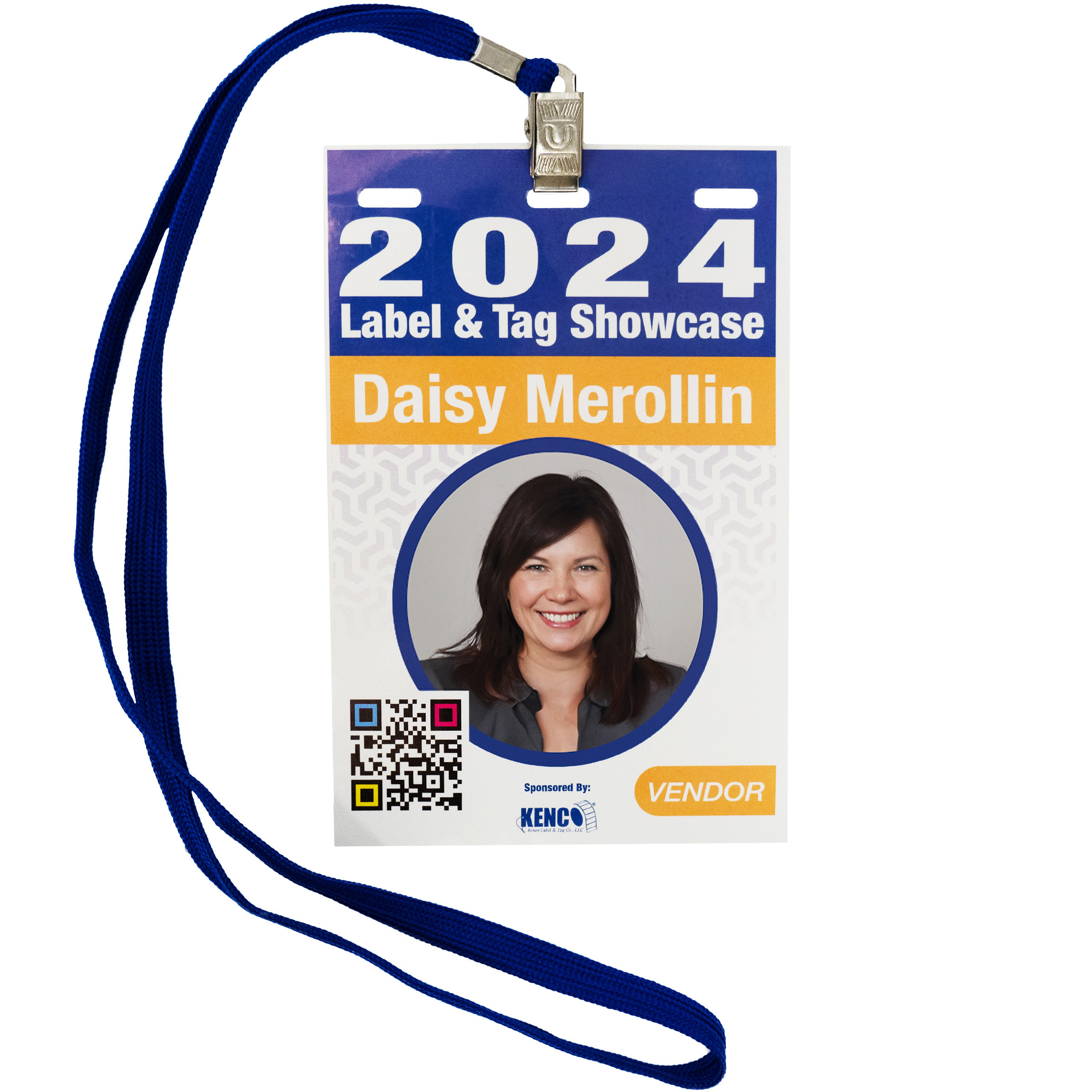 Kenco's ZionJet™ 4" x 12" Premium Gloss Inkjet Event Badges (Double ...