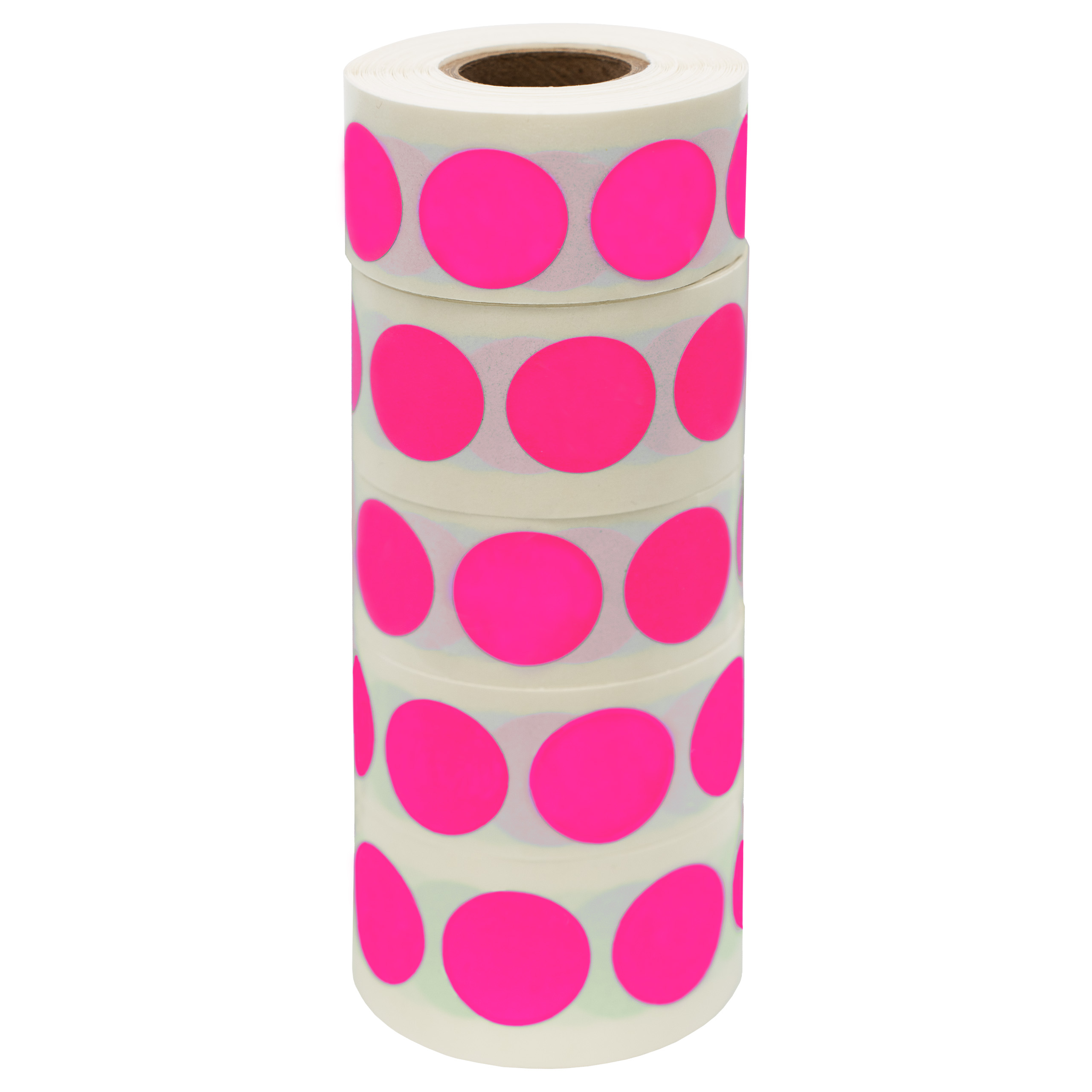 Fluorescent Pink 0.875-Inch Round Color-Coding Labels with Strong ...