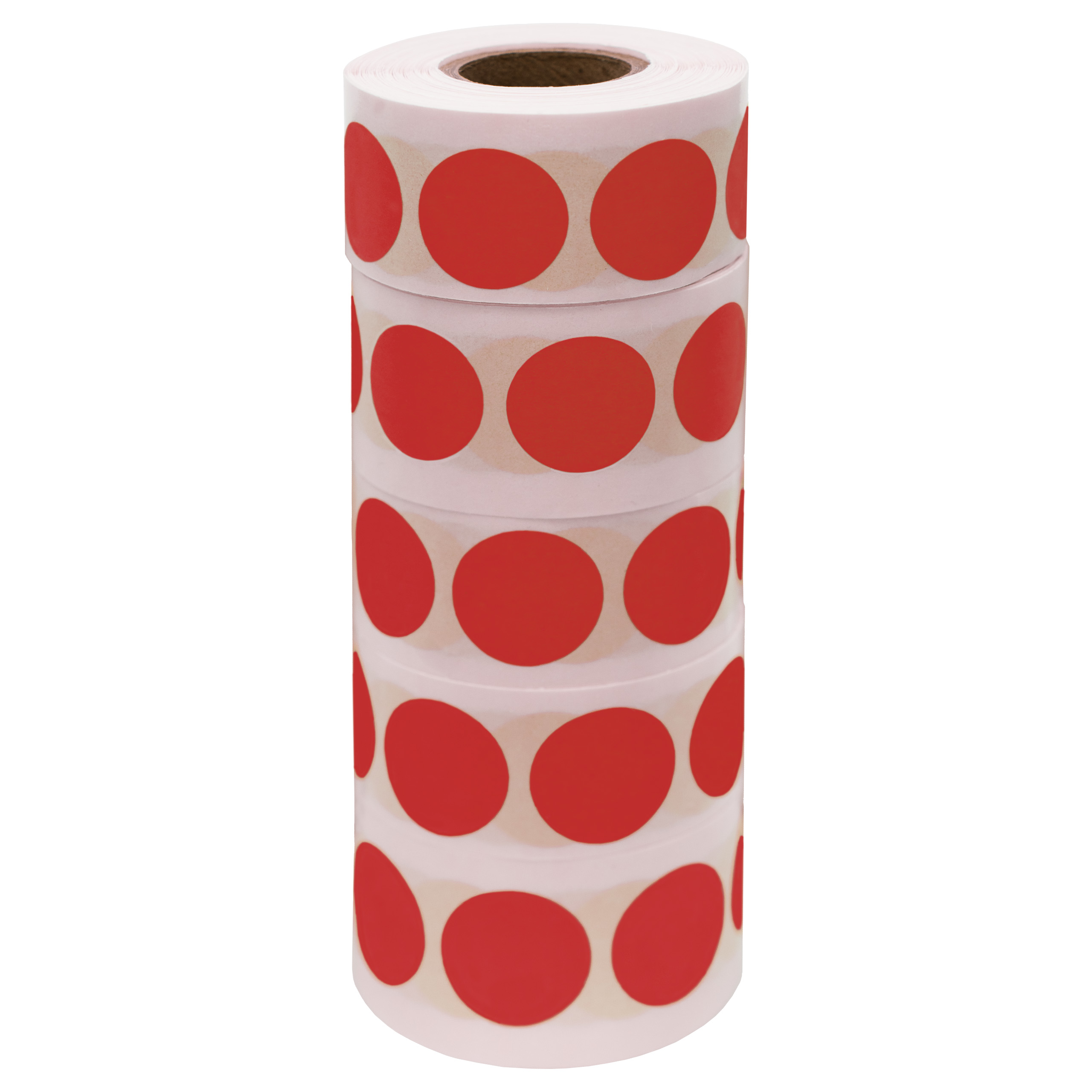 Red 0.875-Inch Round Color-Coding Labels with Strong Adhesive - 2,500 Pack