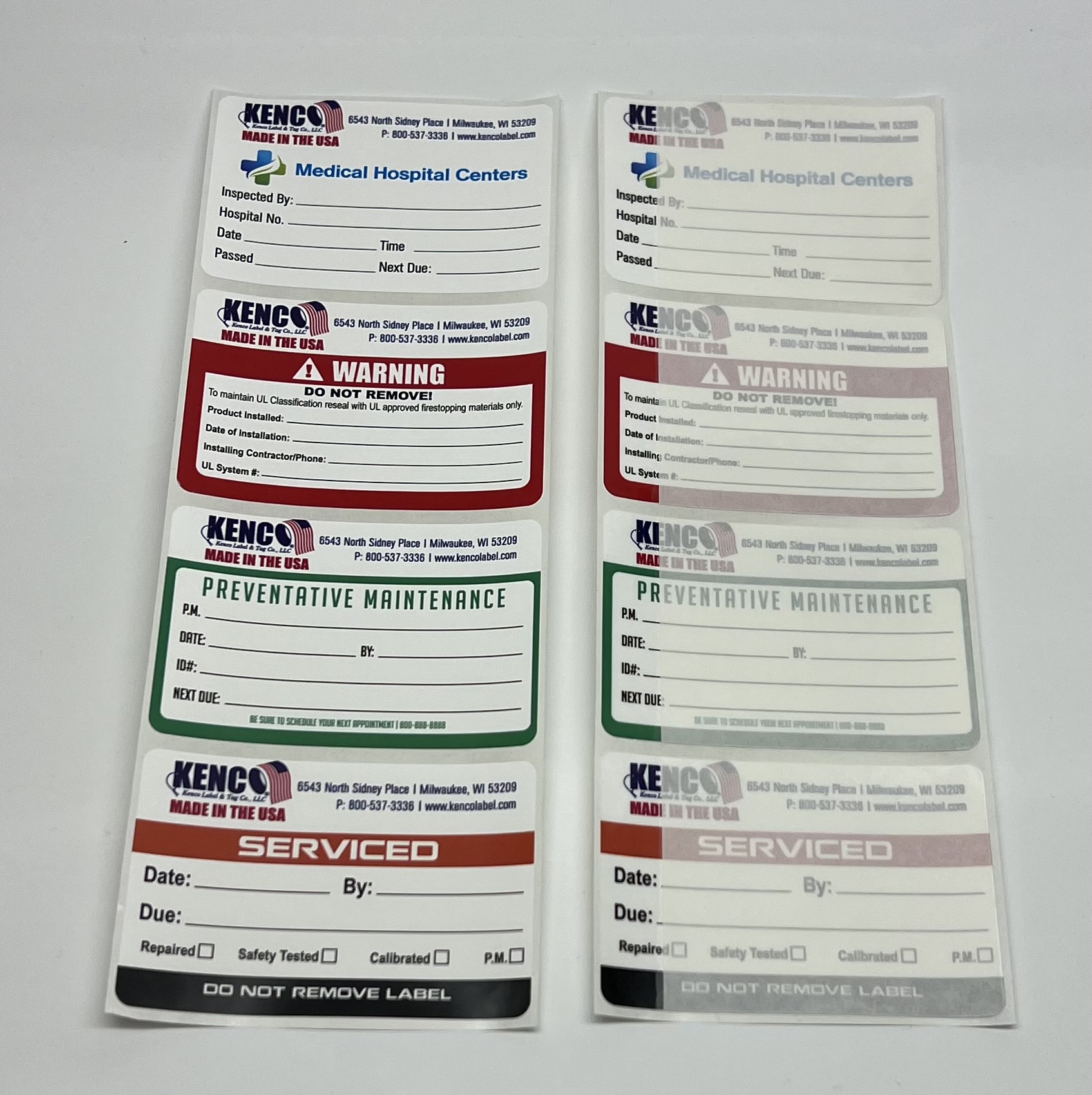 Self-Laminating Labels | Kenco Label & Tag